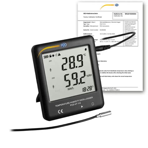 Relative Humidity Meter Pce Ht 114 Ica Incl Iso Calibration Certificate Pce Instruments