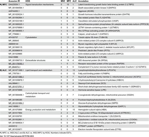 Functional Classifications Of Genes With More Than 3 Fold Differences