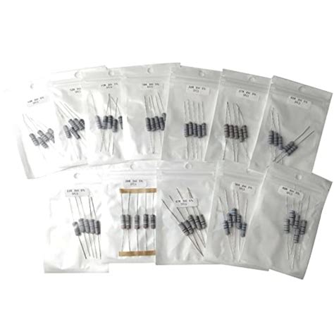 Assortiment De Résistances De 3 W 12 Valeurs 3 W 10r ~ 82r Lot De 60