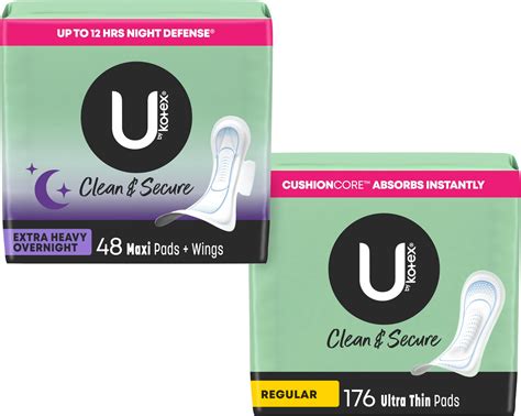 U By Kotex Clean And Secure Daynight Bundle Ultra Thin Pads