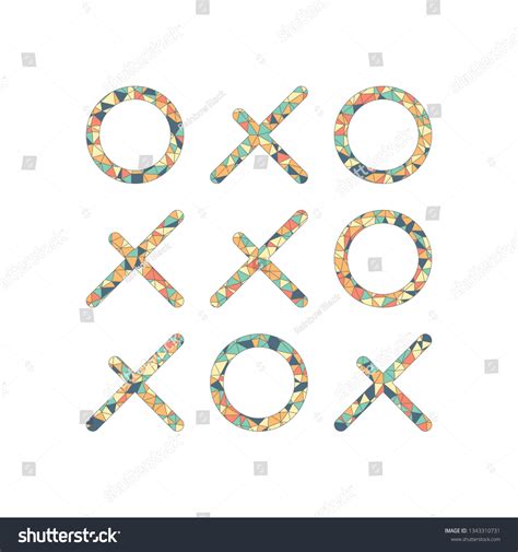 Tic Tac Toe Game Linear Outline Stock Vector Royalty Free 1343310731 Shutterstock