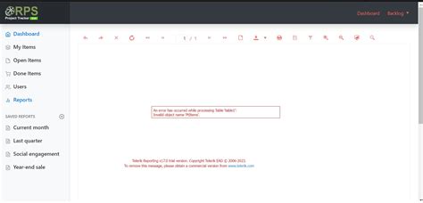 Sql Server How To Fix The Error In Telerik Report Viewer Object Not Found Stack Overflow