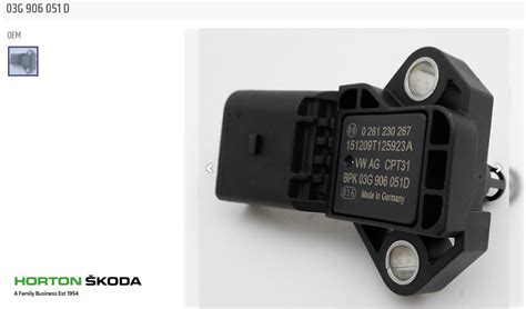 Pressure Sensor - 03G906051D (VW,Audi,Skoda,seat) | Horton ŠKODA