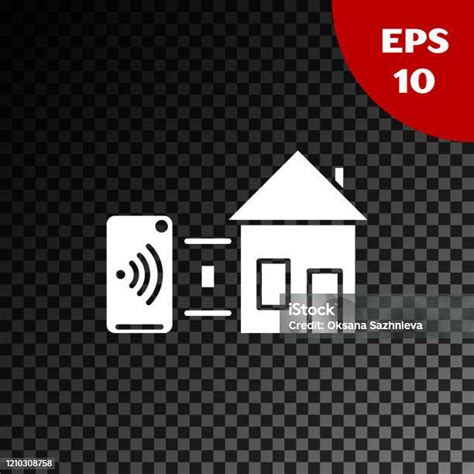 투명 한 어두운 배경에 격리 된 흰색 스마트 홈 아이콘입니다 원격 제어 벡터 일러스트레이션 0명에 대한 스톡 벡터 아트 및 기타 이미지 Istock