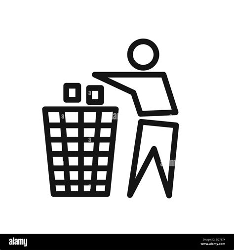 Do Not Litter Icon Vector Line Logo Mark Or Symbol Set Collection Outline Style Stock Vector