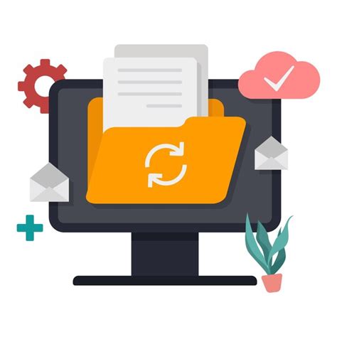 Premium Vector Cloud Storage File Organization App With Data Transferring