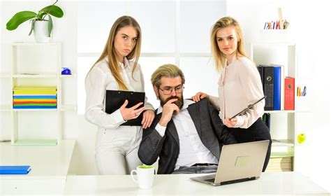 Premium Photo Flirting With Boss Secretary And Manager Office Affair Surrounded By Beautiful