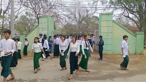 ကန့်ဘလူမြို့နယ်၌ တက္ကသိုဝင်စာမေးပွဲ ဝင်ရောက်ဖြေဆိုရန် ကျောင်းသားကျောင