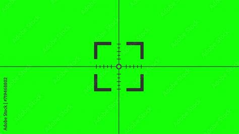 A Sniper Scope Overlay A Box And Marked Lines 30 Seconds Animation Of Breathing Motion Over A