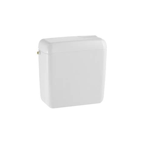 White Double Volume Low Cistern With Side Connection Geberit — Rehabilitaweb