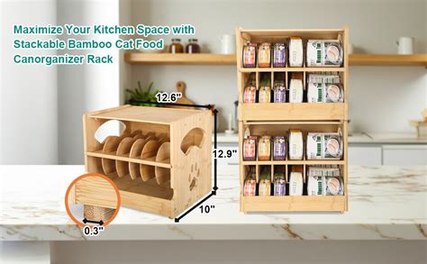 Hosassper Cat Food Can Organizer Wet Cat Food Can Holder