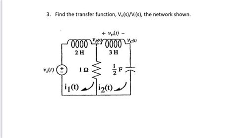 Solved 3 Find The Transfer Function V0svis The