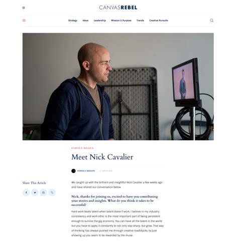 Interview Canvas Rebel Magazine