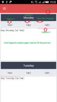Android Recyclerview With Viewpager With Fragments In Which Again