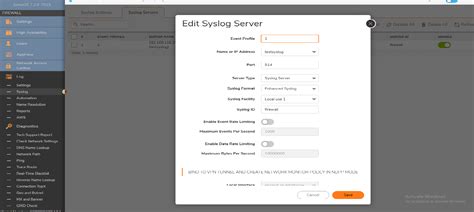 Configuring Syslog Server With Custom Event Profile On Sonicwall