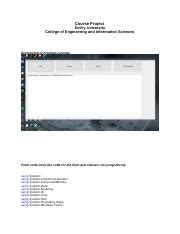CEIS209 M6 Project Deliverable NEW Docx Course Project DeVry University College Of Engineering