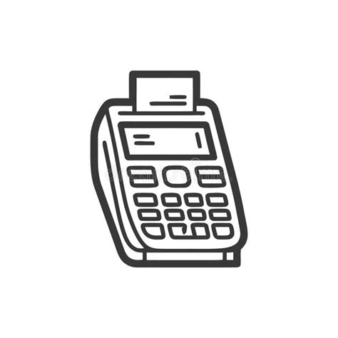 Modern Payment Terminal Handheld Pos Device For Credit Card Transactions Stock Vector