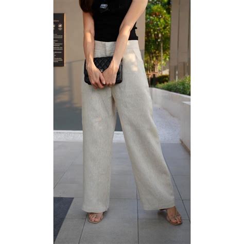 กางเกงลินินแท้ 100 ทรงขาบาน Soclothing Thaipick