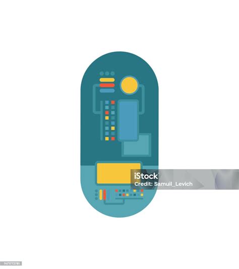 하이테크 알약 스마트 컴퓨터 파일 미래와 나노 기술의 개념 의학 손에 대한 스톡 벡터 아트 및 기타 이미지 손 약품 캡슐