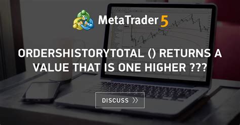 Ordershistorytotal Returns A Value That Is One Higher Mt4 Mql4 And Metatrader 4