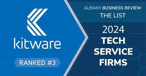 Kitware Was Ranked 3 By The Albany Business Review For Tech Service Firms In The Albany Area