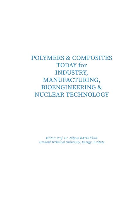 Pdf Fundamentals Synthesis Methods And Applications Of Polymers And Polymer Composites