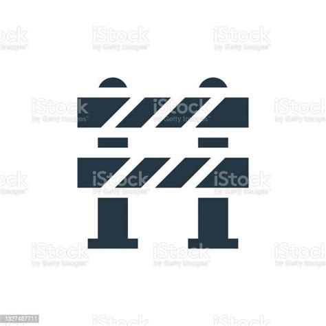 장벽 아이콘입니다 웹 사이트 디자인 및 모바일 앱 개발 인쇄를위한 글리프 장벽 아이콘 흰색 배경에 격리 된 채워진 웹 유지 관리