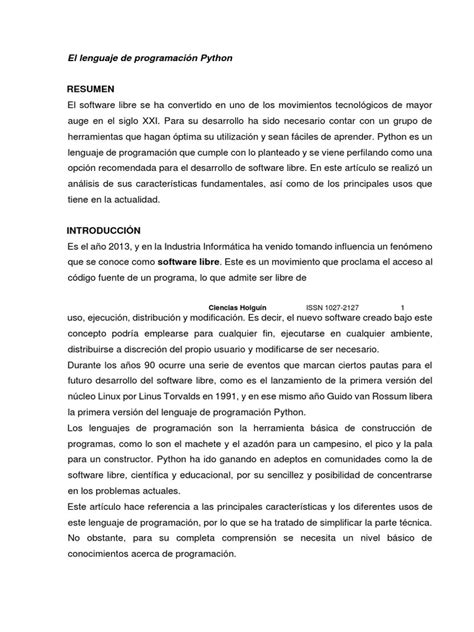 Resumen Python Pdf Python Lenguaje De Programación Lenguaje De