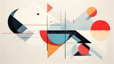 Modern Abstract Art With Geometric Shapes And Vibrant Colors Stock Illustration Illustration