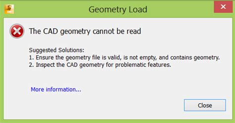 Cad Geometry Cannot Be Read Autodesk Community