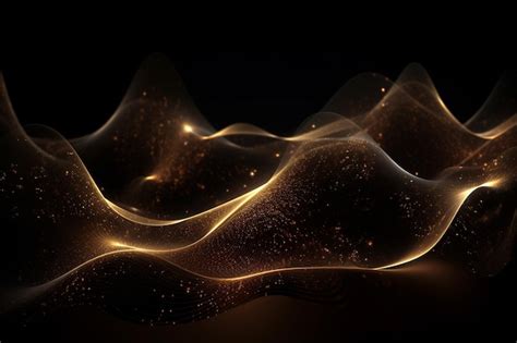 Premium Photo Abstract Composition Of Wavy Shapes With A Glittering Effect