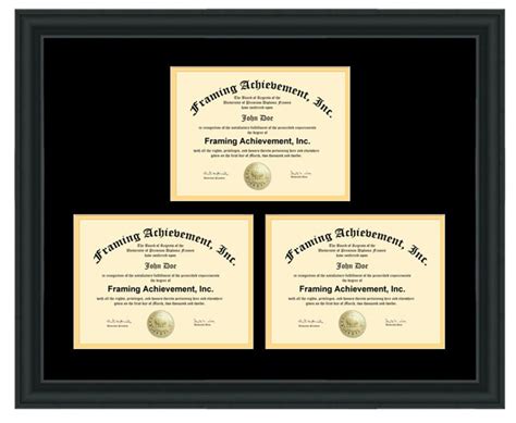 Triple Degree Frame Certificate College Diploma School University