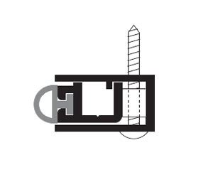 Zero 570AA 42 Clear Anodized Aluminum Self Adjusting Perimeter Seal With Solid Neoprene