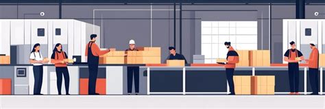 Assembly Line Workers Assembling Products Premium Ai Generated Image