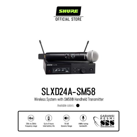 Jual Shure Slxd24asm58 Wireless System With Sm58 Handheld Transmitter