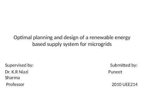Pptx Optimal Planning And Design Of A Renewable Energy 1 Dokumentips