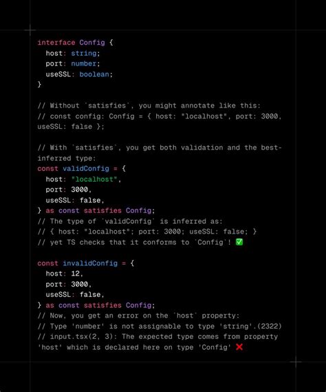 typescripthottake satisfies typescript truly operator helpful