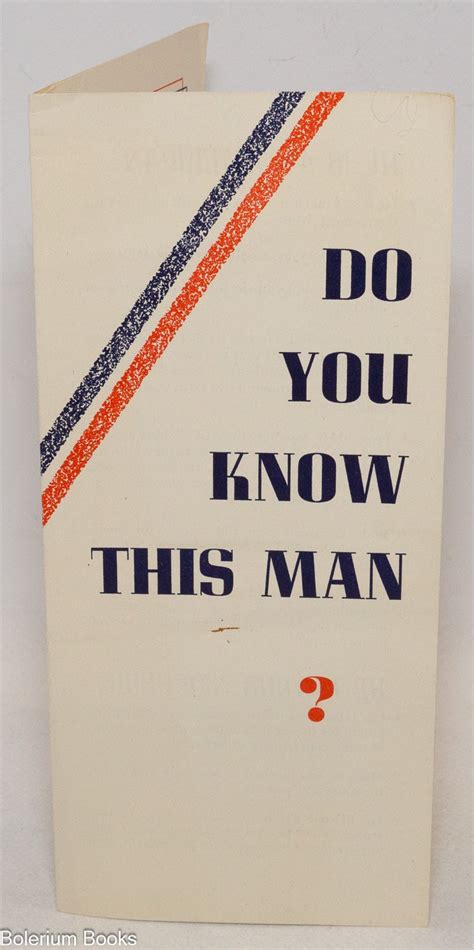 Do You Know This Man