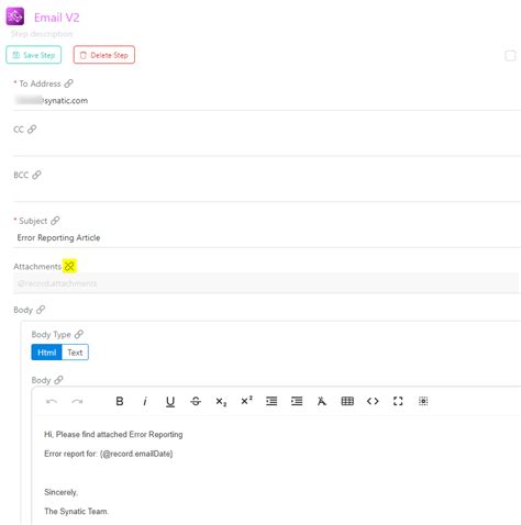 how to send multiple attachments in a single email using email v2 flows synatic community