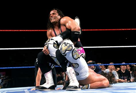 Download Bret Hart And Shawn Michaels Clash At Wrestlemania Wallpaper