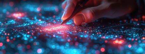 Analyzing Sales Performance Using Digital Touchscreen Interface Stock