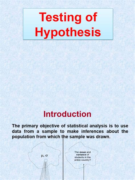 Testing Of Hypothesis Pdf Statistical Hypothesis Testing Type I And Type Ii Errors