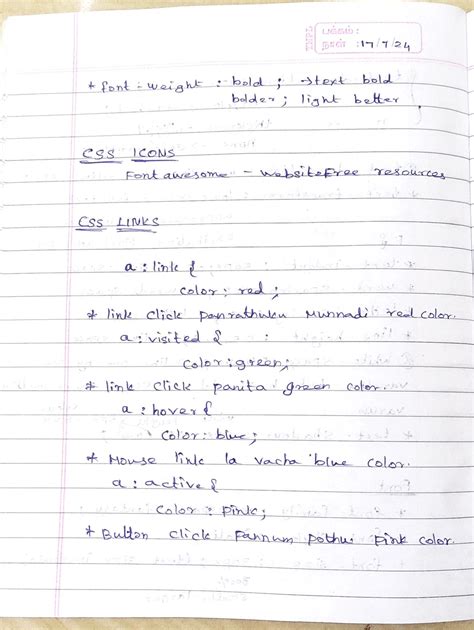 🌟 Css Learning Journey Icons Links Lists Tables And Display Balaji K G