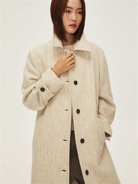 데카브 헤링본 트위드 싱글 코트 K234psg703le 위시버킷