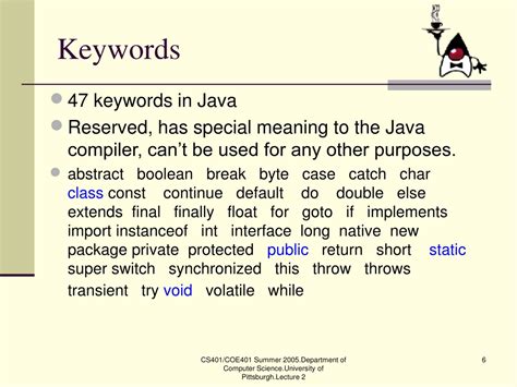 Ppt Java Basics Overview Lexical Elements Operators Data Types