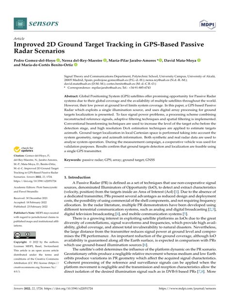 Improved 2d Ground Target Tracking In Gps Based Pa