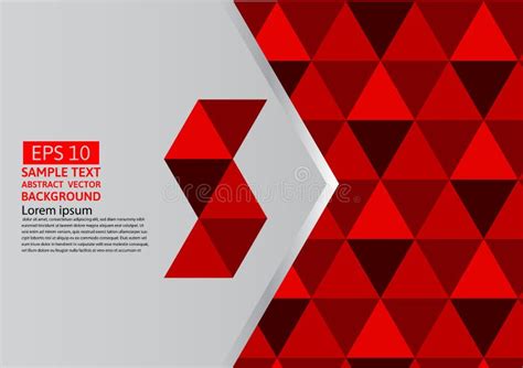 Vector Abstract Geometric Red Background Modern Design Eps10 With Copy Space Stock Vector