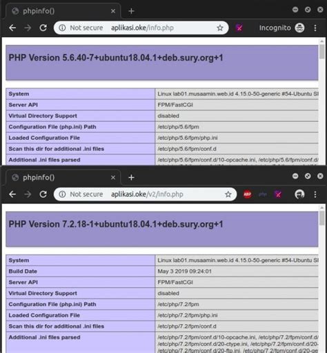 Cara Jalankan Banyak Versi Php 56 7x Dengan Nginx Di Ubuntu 1804