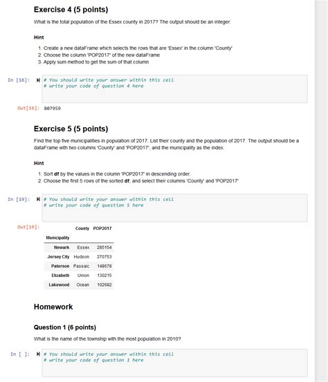 Solved Exercise 4 5 Points What Is The Total Population Of