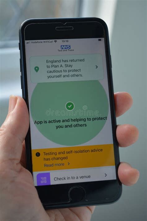 NHS Covid App On Mobile Phone Editorial Photo Image Of Network Icon